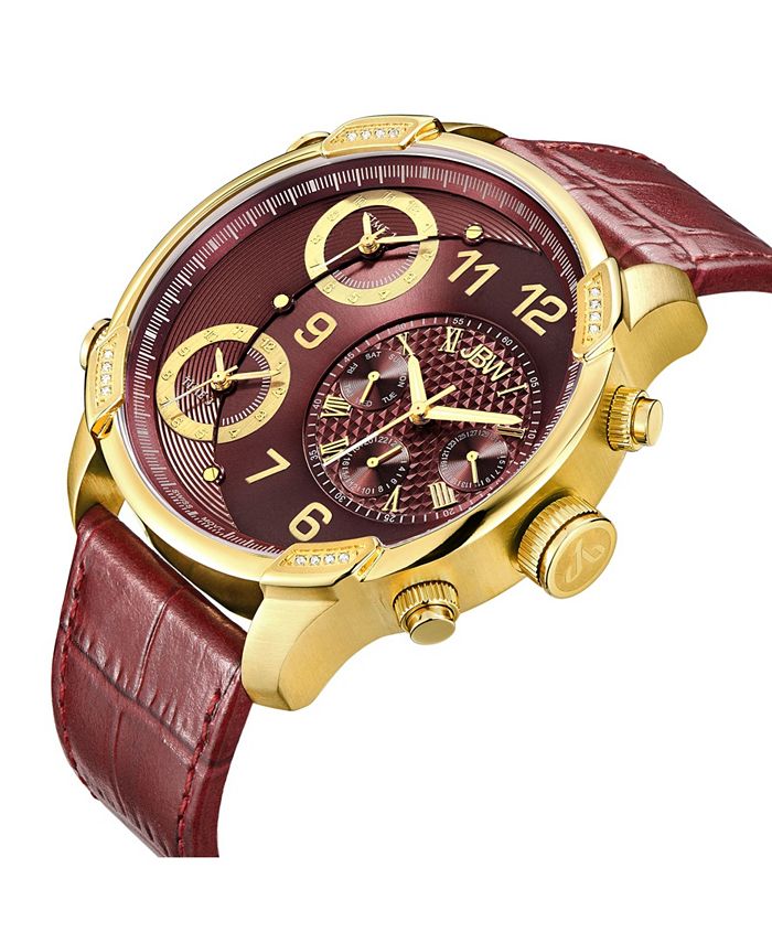 Jbw Men's G4 Diamond (1/6 ct.t.w.) 18k Gold Plated Stainless Steel ...