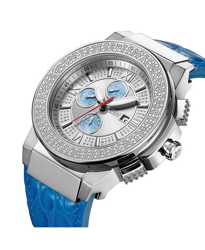 Jbw Men's Saxon Diamond (1/6 ct.t.w.) Stainless Steel Watch - Macy's