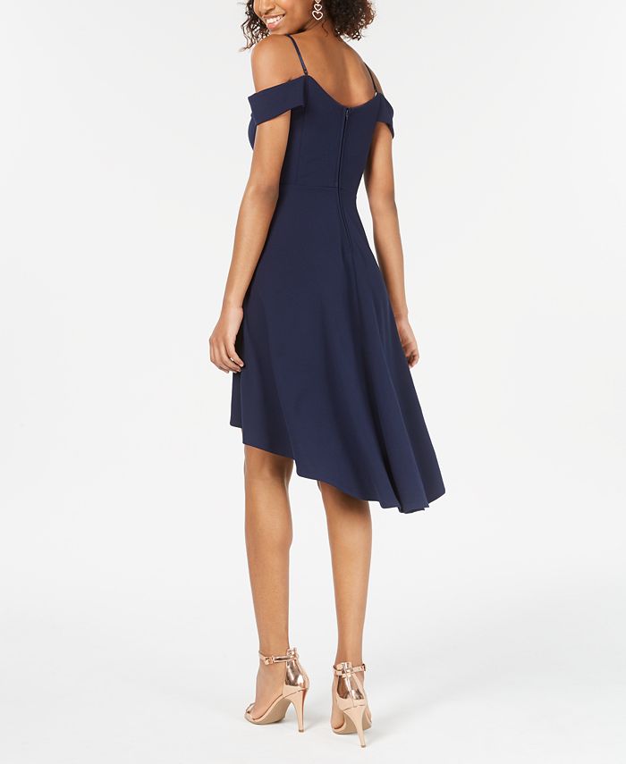 City Studios Juniors' Off-The-Shoulder High-Low Dress - Macy's