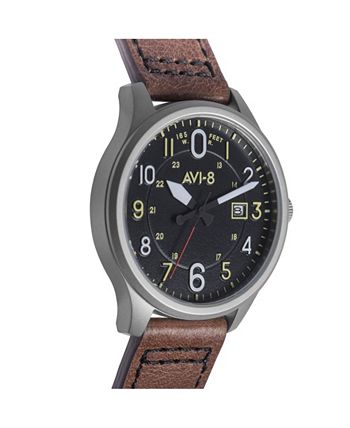 AVI-8 Men's Japanese Quartz Hawker Hurricane Altimeter Edition Brown ...