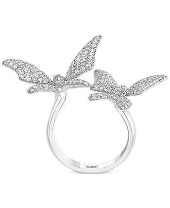 EFFY Collection EFFY® Diamond Pavé Butterfly Ring (2-1/6 ct. t.w.) in ...