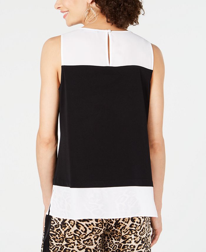 INC International Concepts INC Two-Tone Sleeveless Top, Created for ...