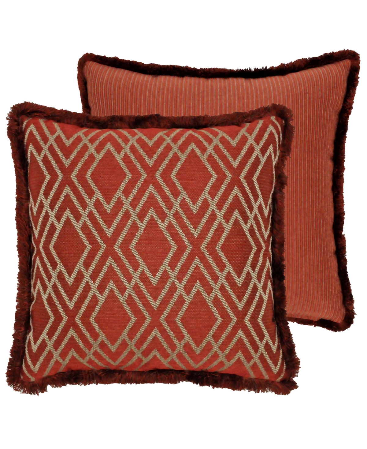 Click here for Rose Tree Harrogate 18X18 woven pillow - Red prices