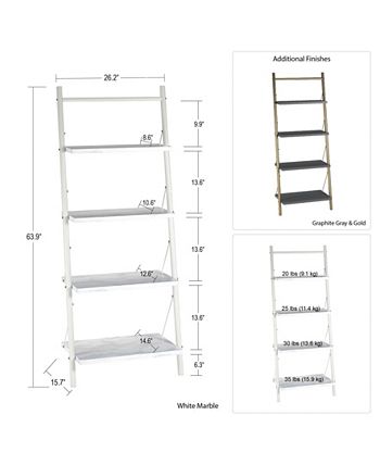 CosmoLiving by Cosmopolitan Nova 4 Shelf Ladder Bookcase - Macy's