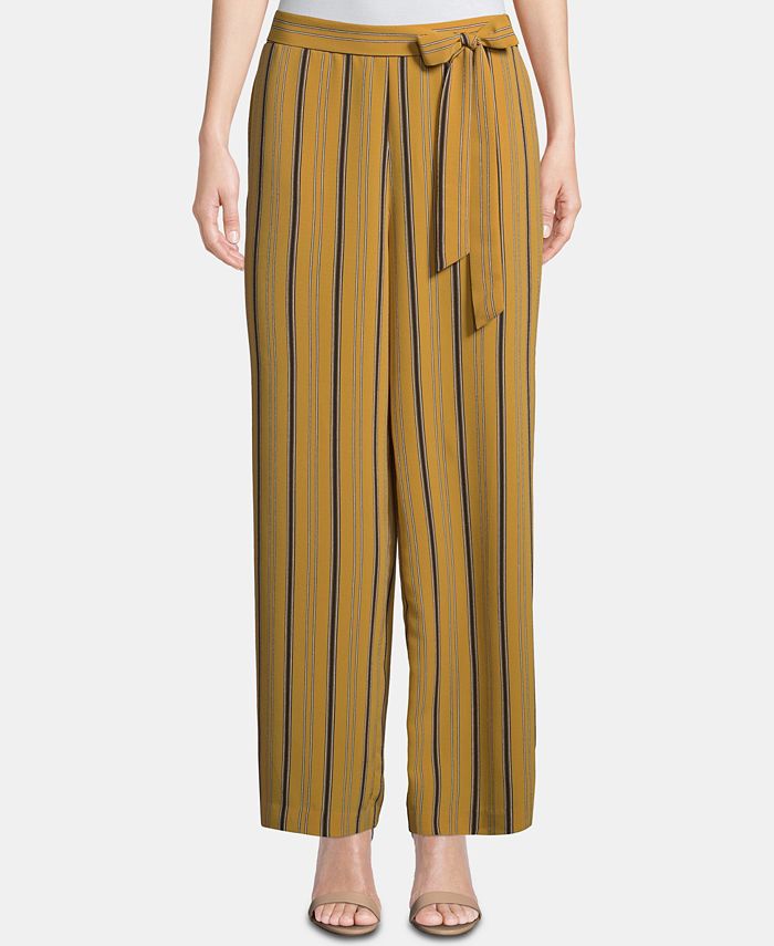 ECI Striped Tie-Waist Ankle Pants - Macy's