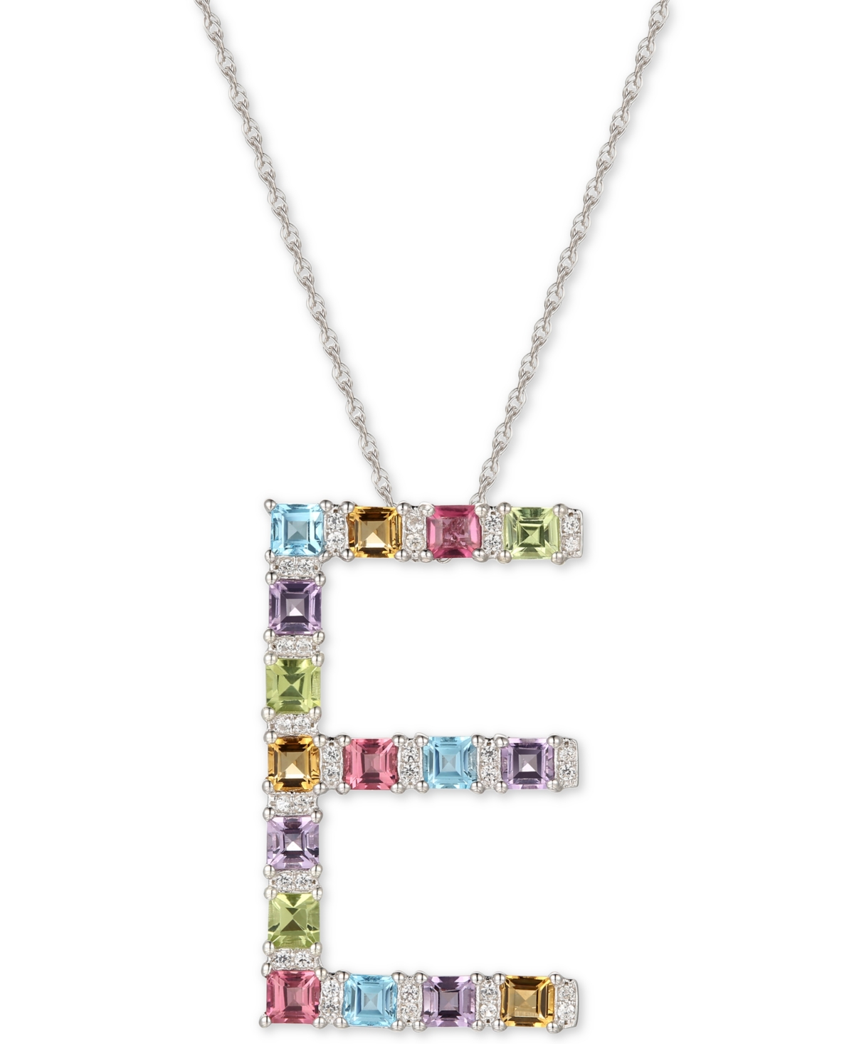 Click here for Multi-Gemstone (3-1/5 ct. t.w.) Initial 18 Pendant... prices
