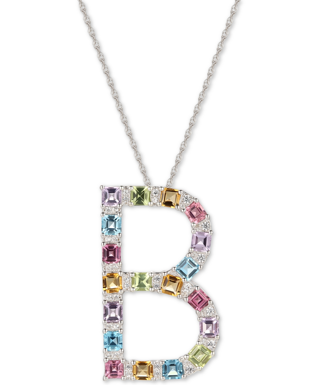 Click here for Multi-Gemstone (3-1/5 ct. t.w.) Initial 18 Pendant... prices