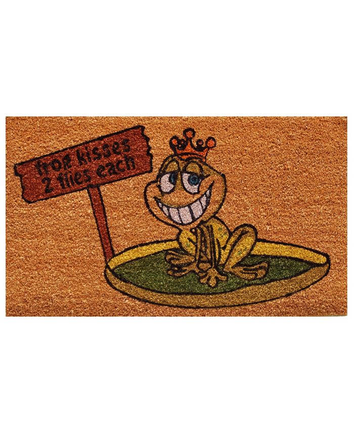 Home & More Frog Kisses 17" x 29" Coir/Vinyl Doormat - Macy's