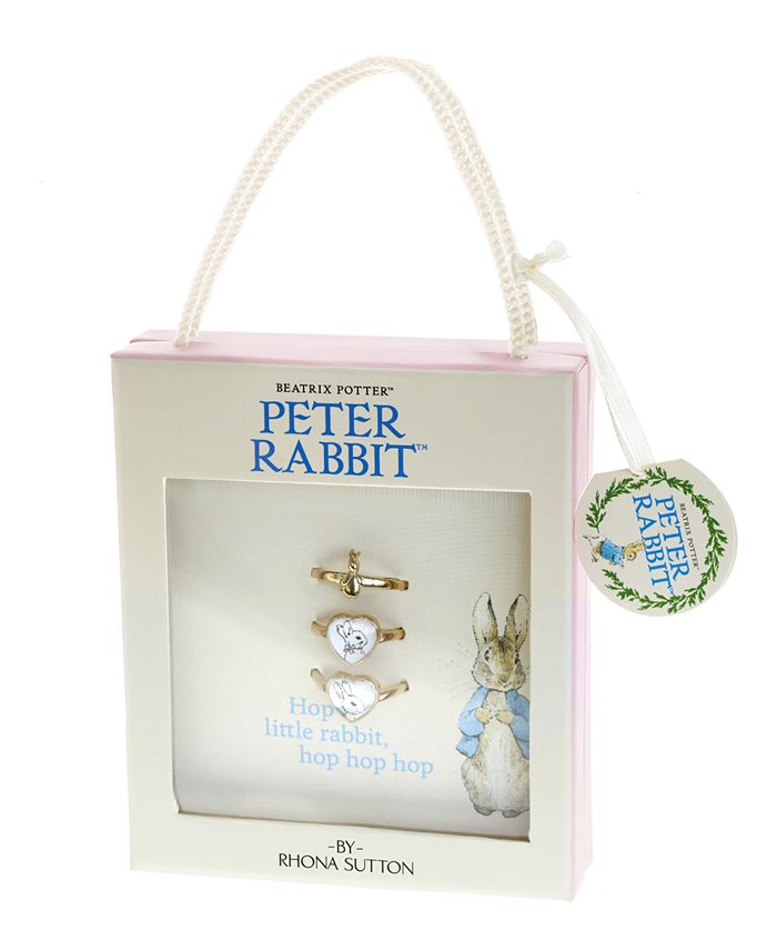 Rhona Sutton Beatrix Potter Gold Peter Rabbit Set of 3 Rings - Macy's