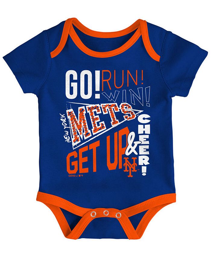 Outerstuff Baby New York Mets Newest Rookie 3 Piece Bodysuit Set - Macy's