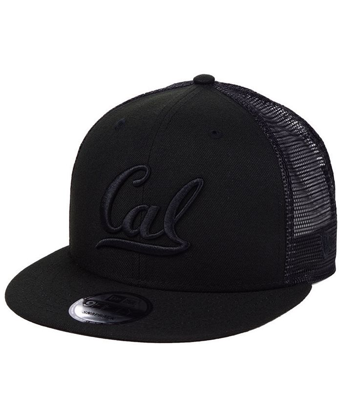 New Era California Golden Bears Black on Black Meshback Snapback Cap ...