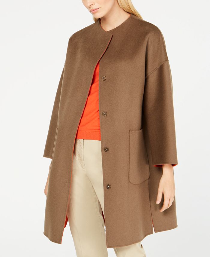 Weekend Max Mara Reversible Wool Coat - Macy's