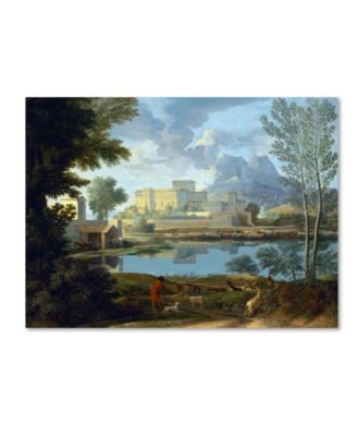 Nicolas Poussin 'Landscape With Calm' Canvas Art - 32" x 24" x 2" - Macy's