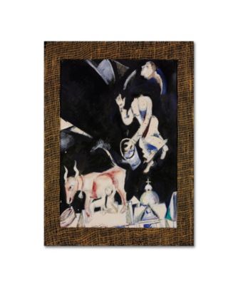 Marc Chagall 'Donkey On The Roof' Canvas Art - 32" x 24" x 2" - Macy's