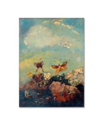 Odilon Redon 'Butterflies' Canvas Art - 32" x 24" x 2" - Macy's