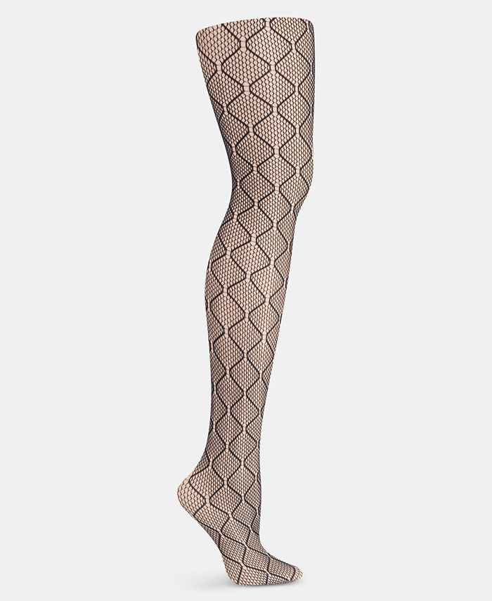 Hanes Plus Size Diamond Net Tights - Macy's