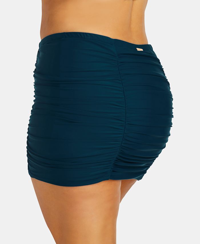 Raisins Curve Trendy Plus Size High-Waist Tummy-Thinner Swim Skirt - Macy's