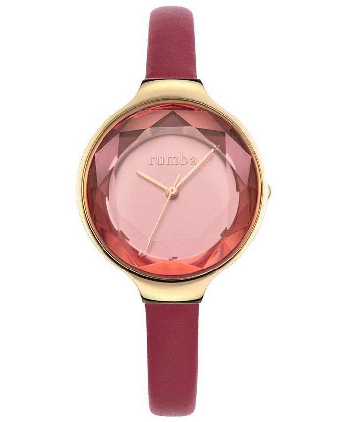 RUMBATIME Orchard Gem Genuine Leather Strap Watch - Macy's