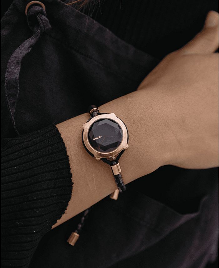 RUMBATIME Gramercy Gem Lights Out with Custom Braided Band Watch - Macy's