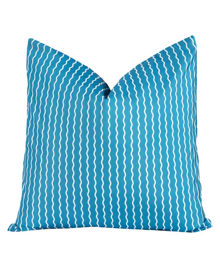Crayola Serpentine Stripe Cerulean 26" Designer Euro Throw Pillow - Macy's