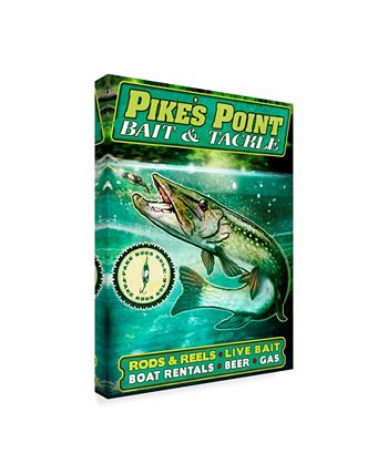 Trademark Innovations Old Red Truck 'Pike' Canvas Art - 32" x 24" x 2 ...