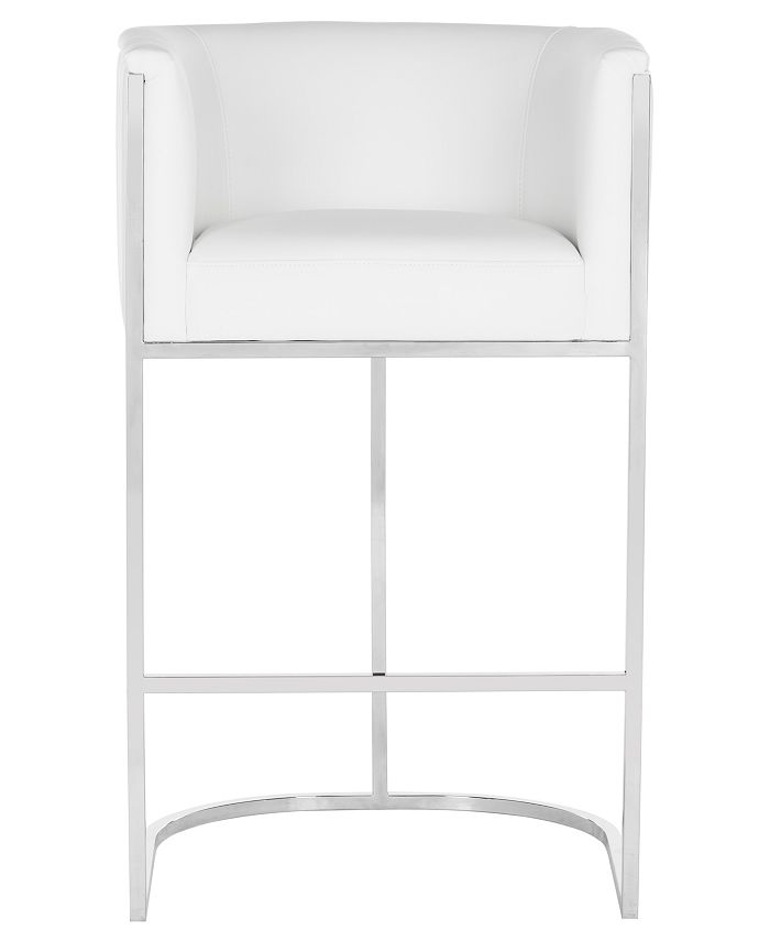 Safavieh Shiloh Leather Bar Stool - Macy's