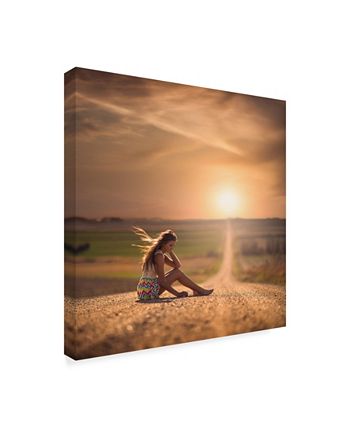 Trademark Global Jake Olson 'Child Relaxing' Canvas Art - 35" x 2" x 35 ...