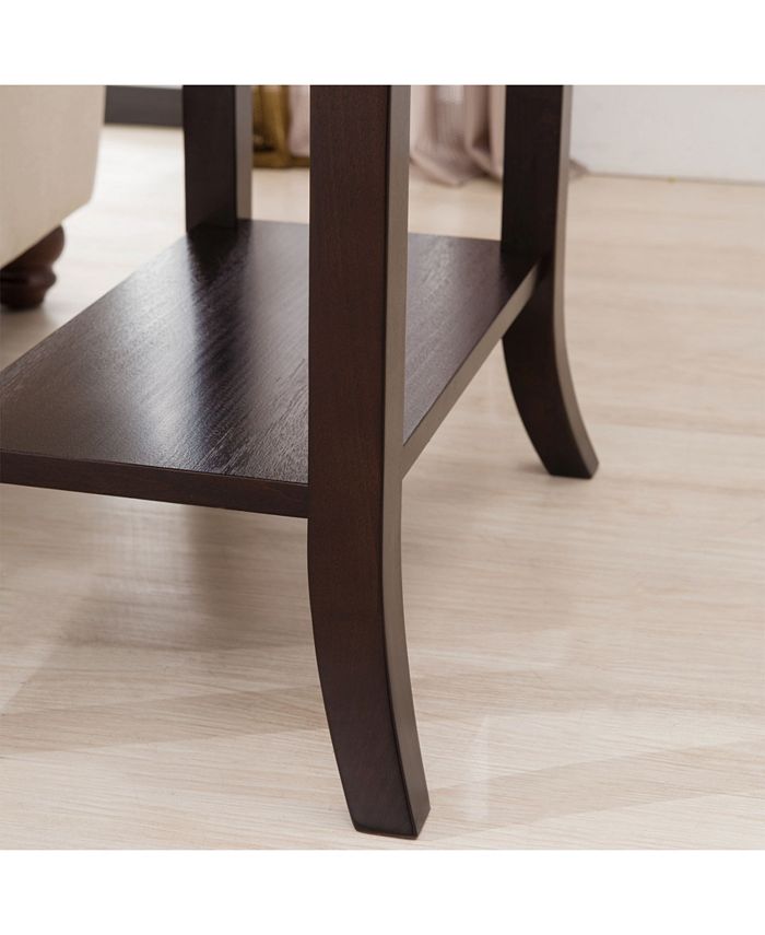 Leick Home Traditional Cherry Tray Edge Chairside Table - Macy's