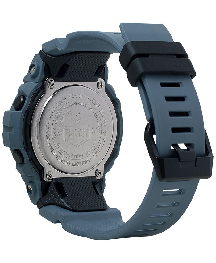 G-Shock Men's Analog Digital Step Tracker Gray-Blue Resin Strap Watch ...