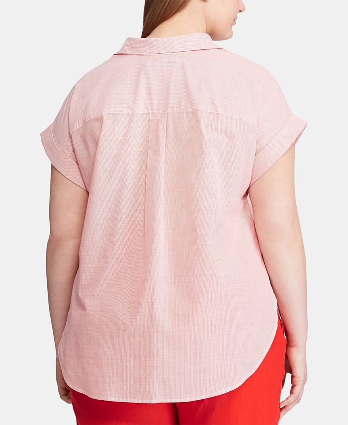 Lauren Ralph Lauren Plus Size Cotton Top - Macy's