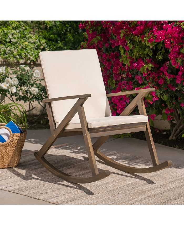 Noble House Gus Outdoor Rocking Chair - Macy's