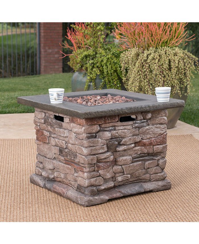 Noble House Stonewall Outdoor Fire Pit - Macy's