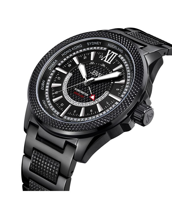 Jbw Men's 10 YR Anniversary GMT Globetrotter Diamond (1/5 ct.t.w ...