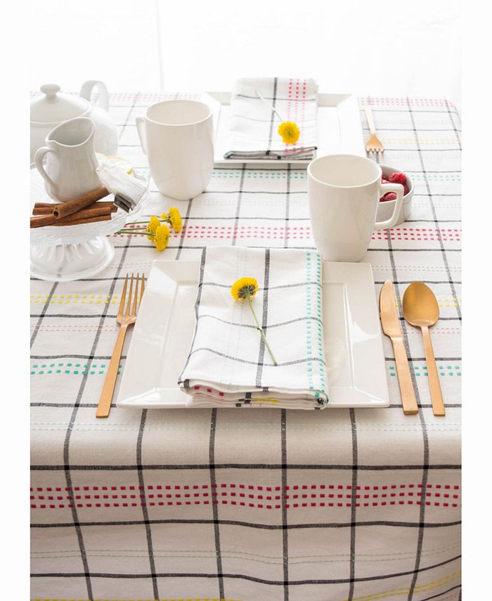 Design Imports Color Pop Plaid Table cloth 70" Round - Macy's