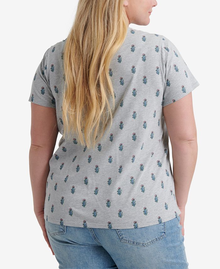 Lucky Brand Plus Size Floral-Print T-Shirt & Reviews - Tops - Plus ...