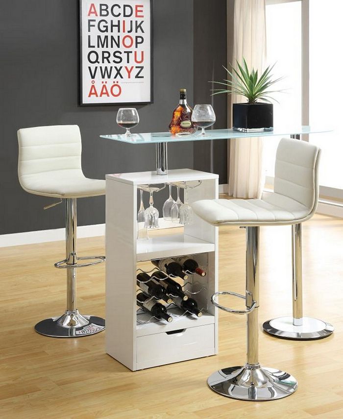 Coaster Home Furnishings Bishop Glass Top Bar Table - Macy's
