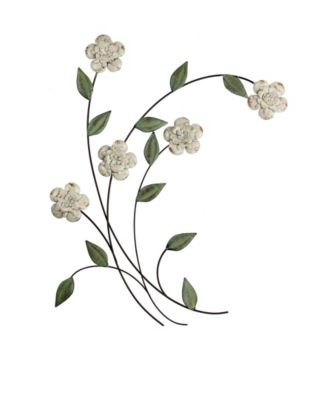 Haddon Gray Floral Metal Wall Decor - Macy's