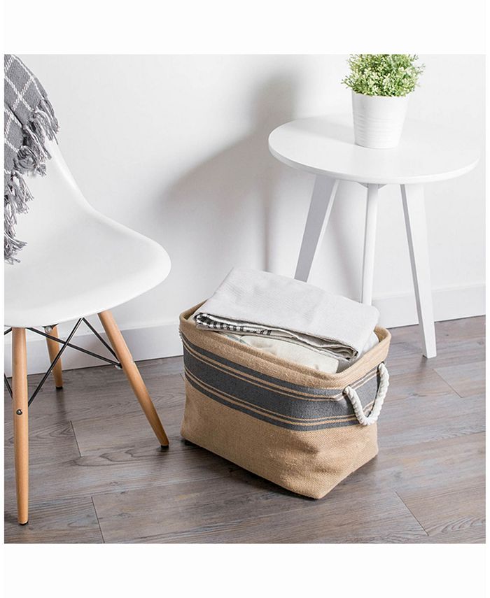 Design Import Burlap Bin Border, Rectangle - Macy's