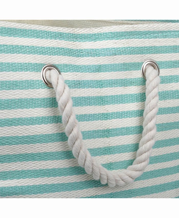 Design Imports Design Import Paper Bin Pinstripe, Rectangle - Macy's