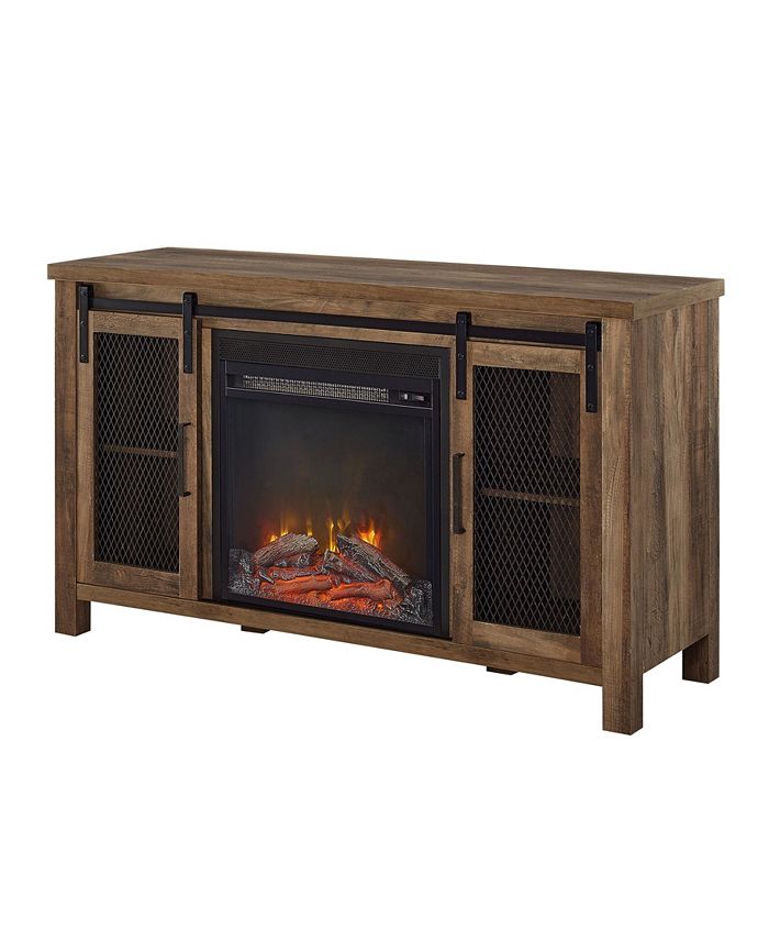 Walker Edison 48" Rustic Farmhouse Fireplace Tv Stand - Macy's