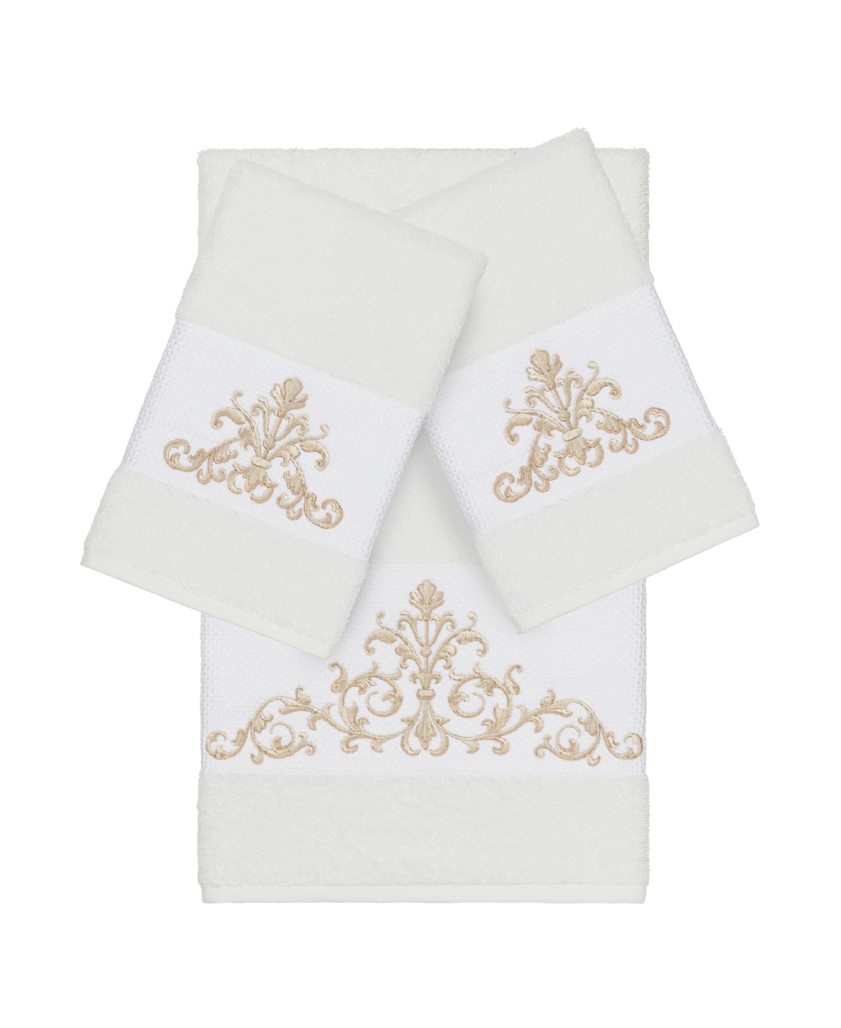 Click here for Linum Home Turkish Cotton Scarlet 3-Pc. Embellishe... prices