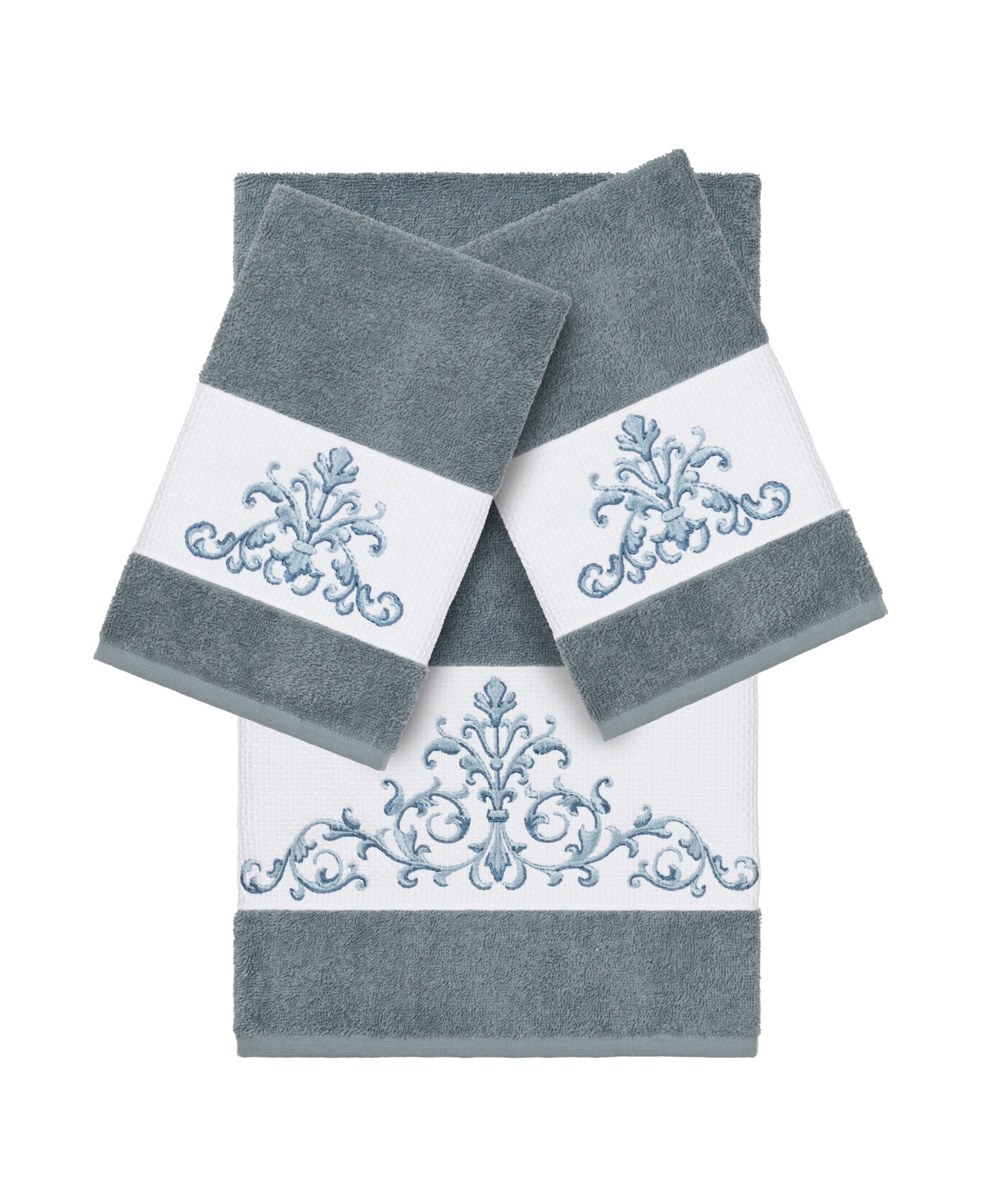 Click here for Linum Home Turkish Cotton Scarlet 3-Pc. Embellishe... prices