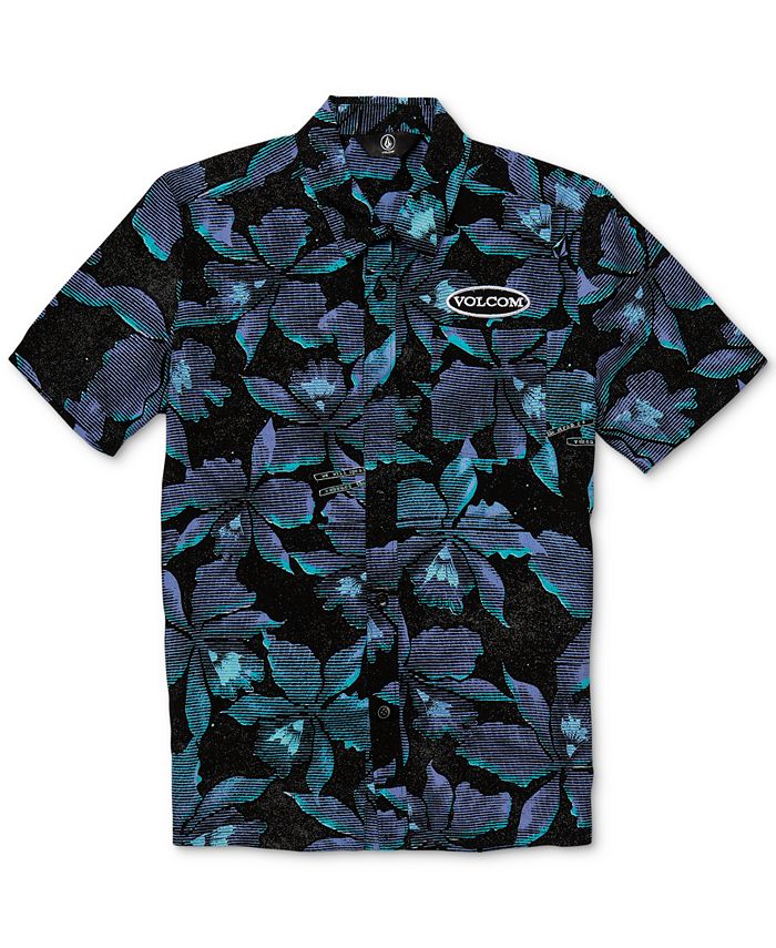 Volcom Big Boys Resorto Vallarta Classic-Fit Floral-Print Shirt ...