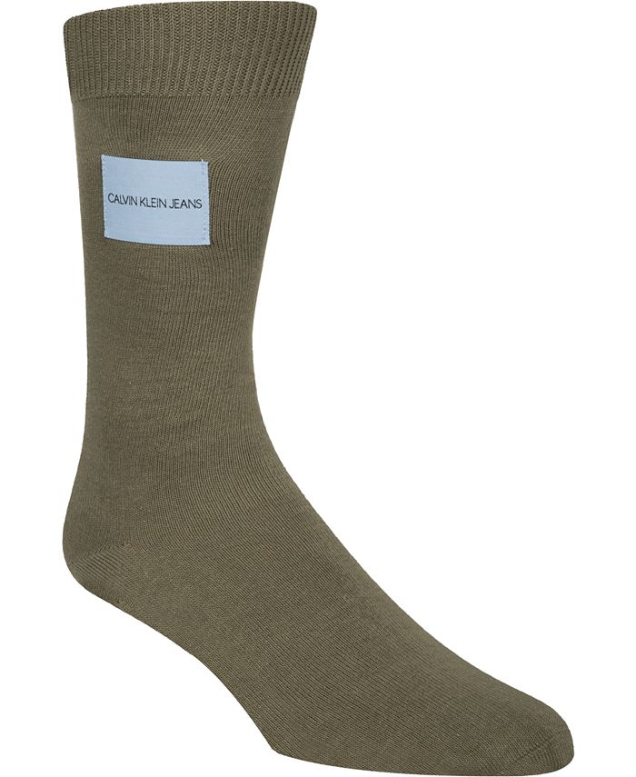 Calvin Klein Men's Logo-Patch Crew Socks - Macy's