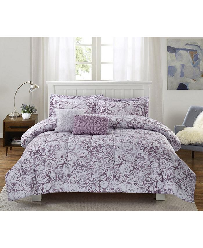 Bloom by Sara Berrenson Amanda 5-Piece Comforter Set, Full/Queen - Macy's