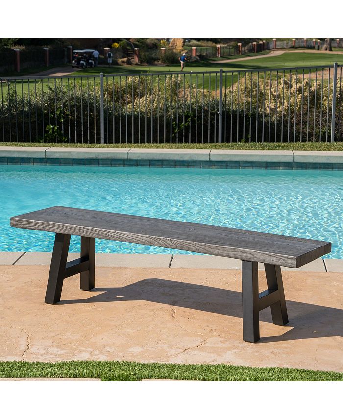 Noble House Lido Outdoor Dining Bench - Macy's