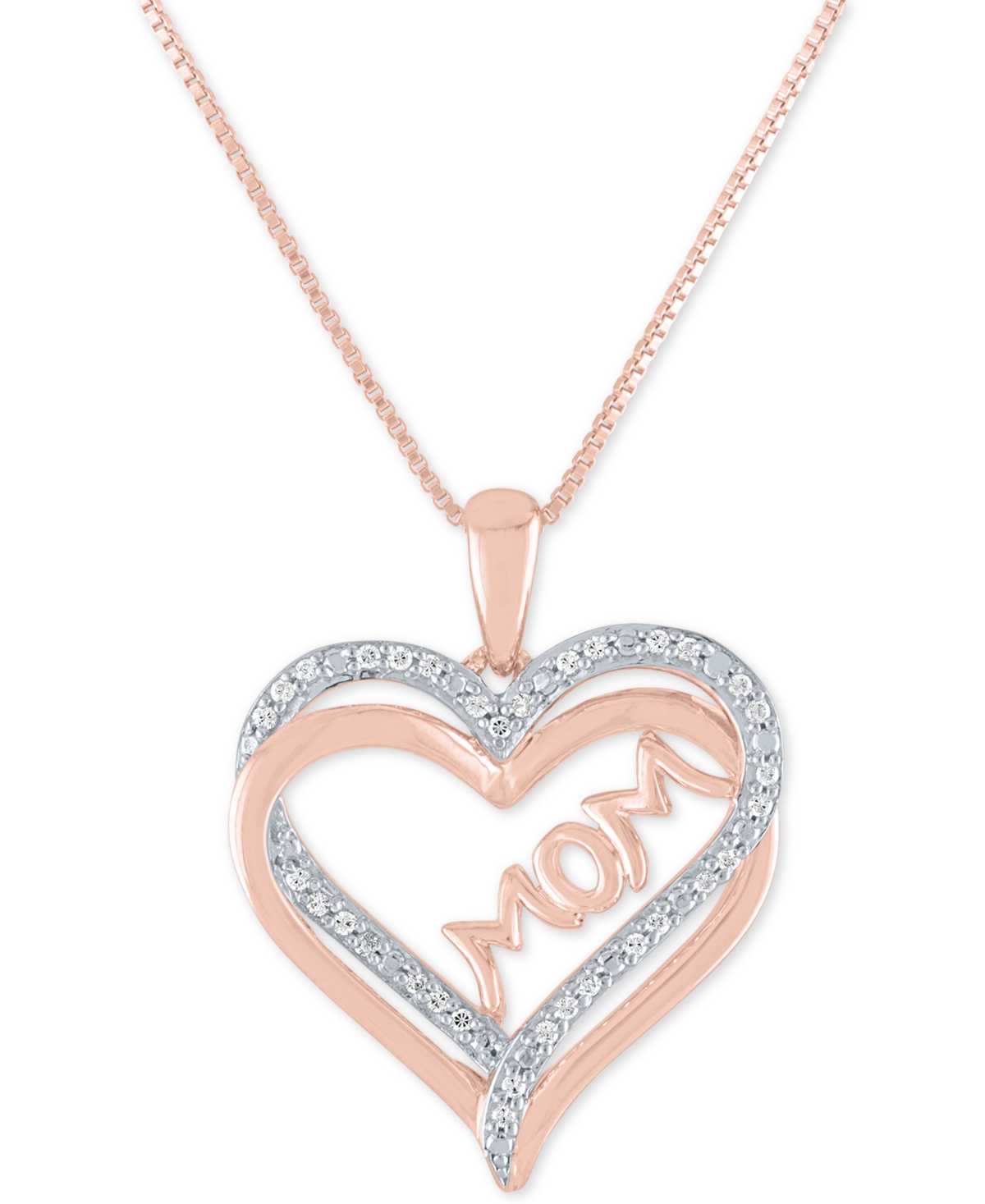 Click here for Diamond Mom 18 Pendant Necklace (1/8 ct. t.w.) in... prices