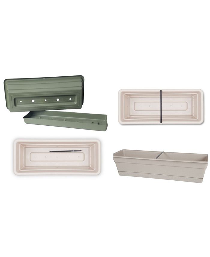 Bloem Dura Cotta 30" Window Box Planter with Tray - Macy's