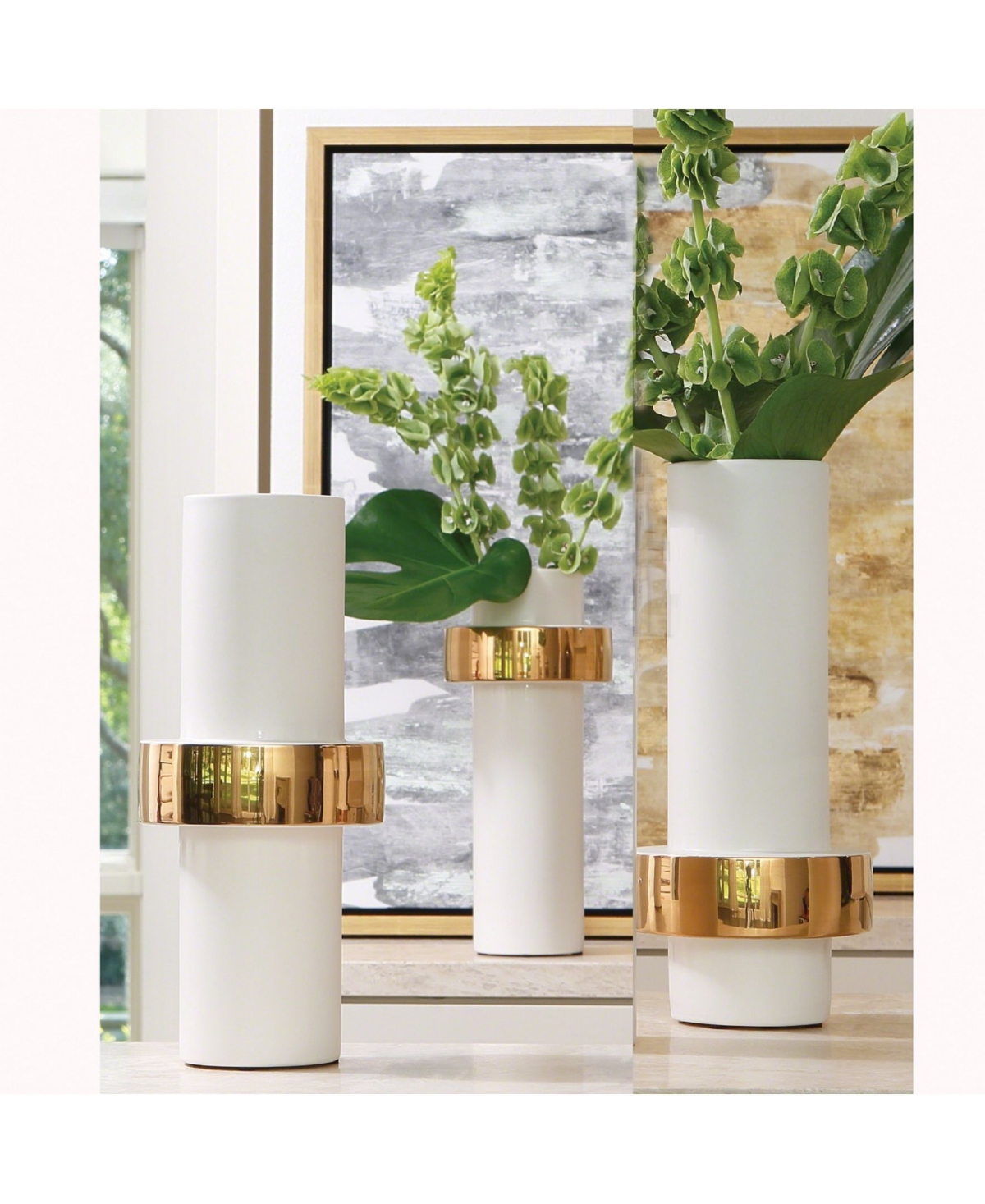 Click here for Global Views Gold Ring Vase Mid prices