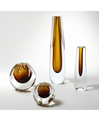 Global Views Hexagon Cut Glass Vase - Macy's